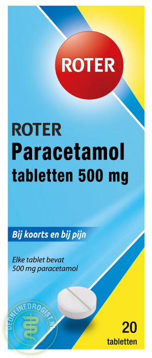 Roter paracetamol Tablet 500mg 20st