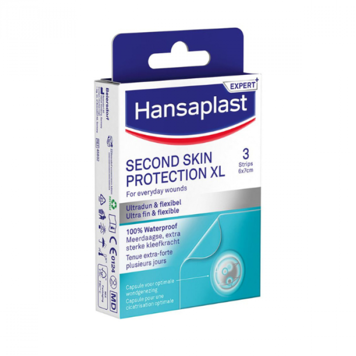 Hansaplast Second Skin Protection XL – Waterproof Pleister voor Snelle ...